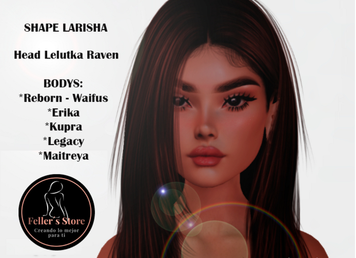 Second Life Marketplace - FS - SHAPE LARISHA HEAD LELUTKA RAVEN BODIES KUPRA, REBORN-WAIFUS ...